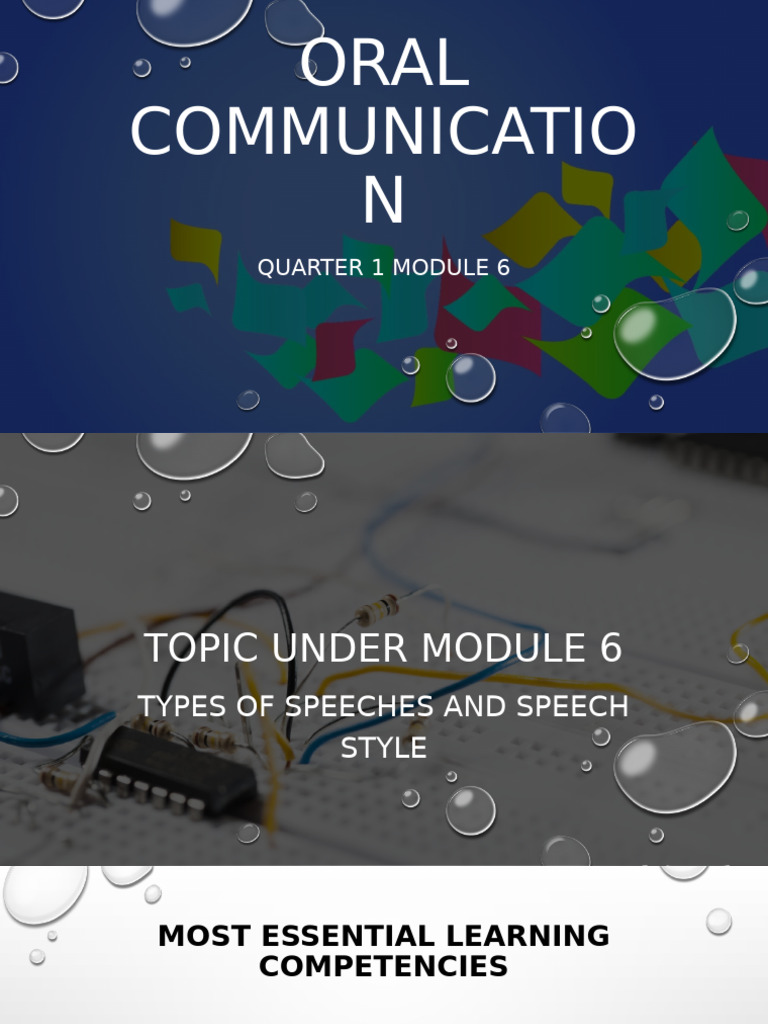 Types of Speeches and Styles Explained | PDF | Speech | Communication