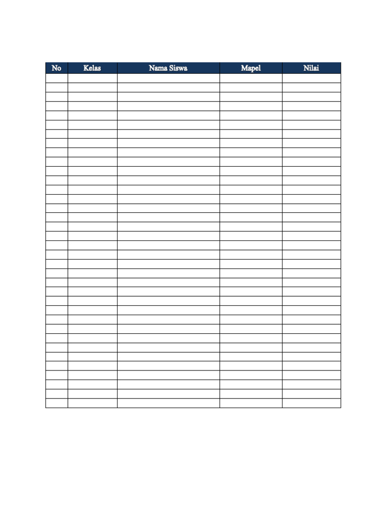 Nilai Asli Ujian Psat Mapel Sasis-Tbsm 2 | PDF
