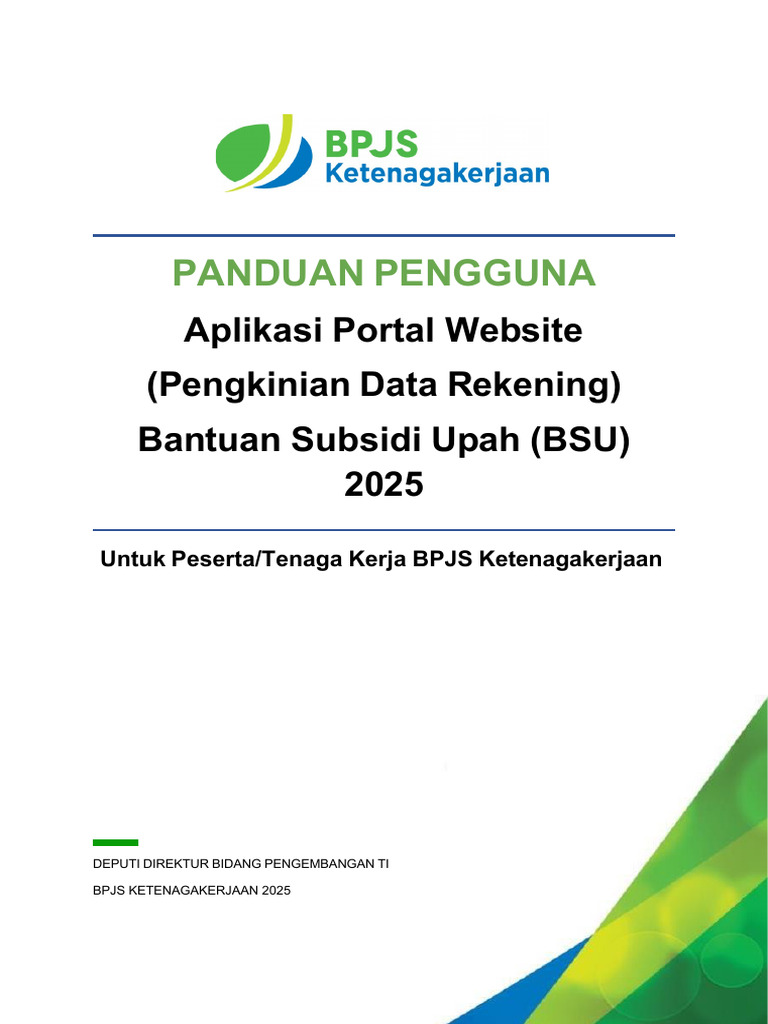 Panduan Peserta Melaui Portal Website & Aplikasi JMO - BSU 2025 | PDF