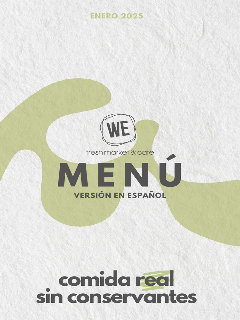 Menú We: Opciones Saludables y Deliciosas | PDF | ensalada | Cilantro