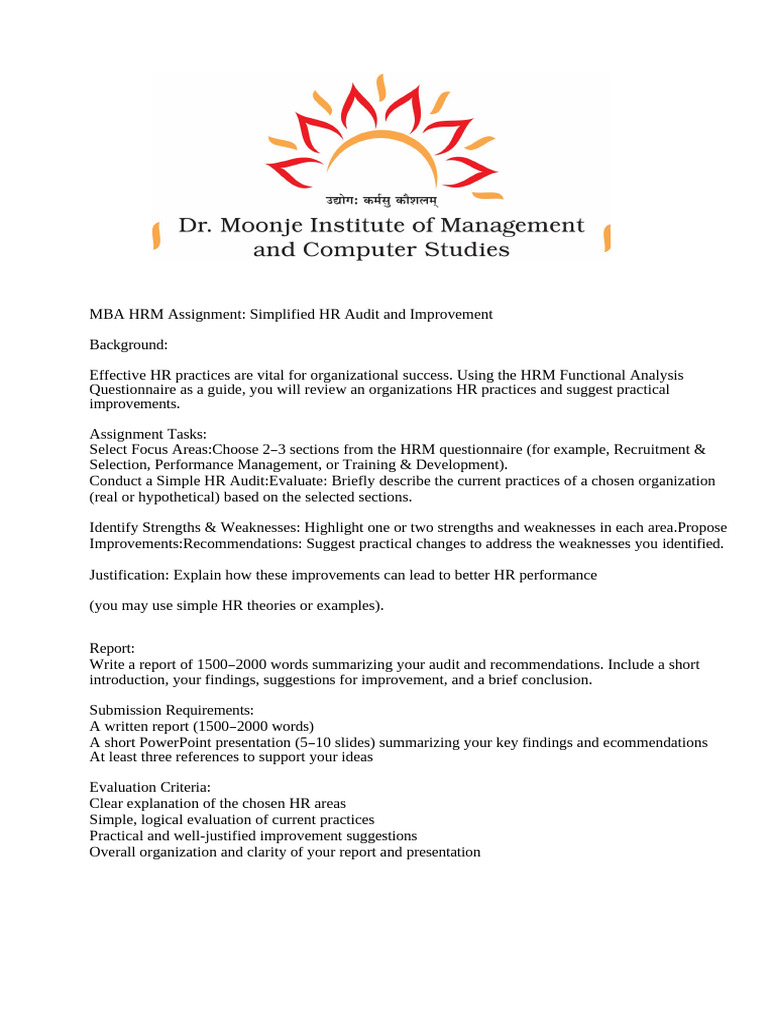 203 HRM Practical Assignment | PDF | Human Resource Management | Employment