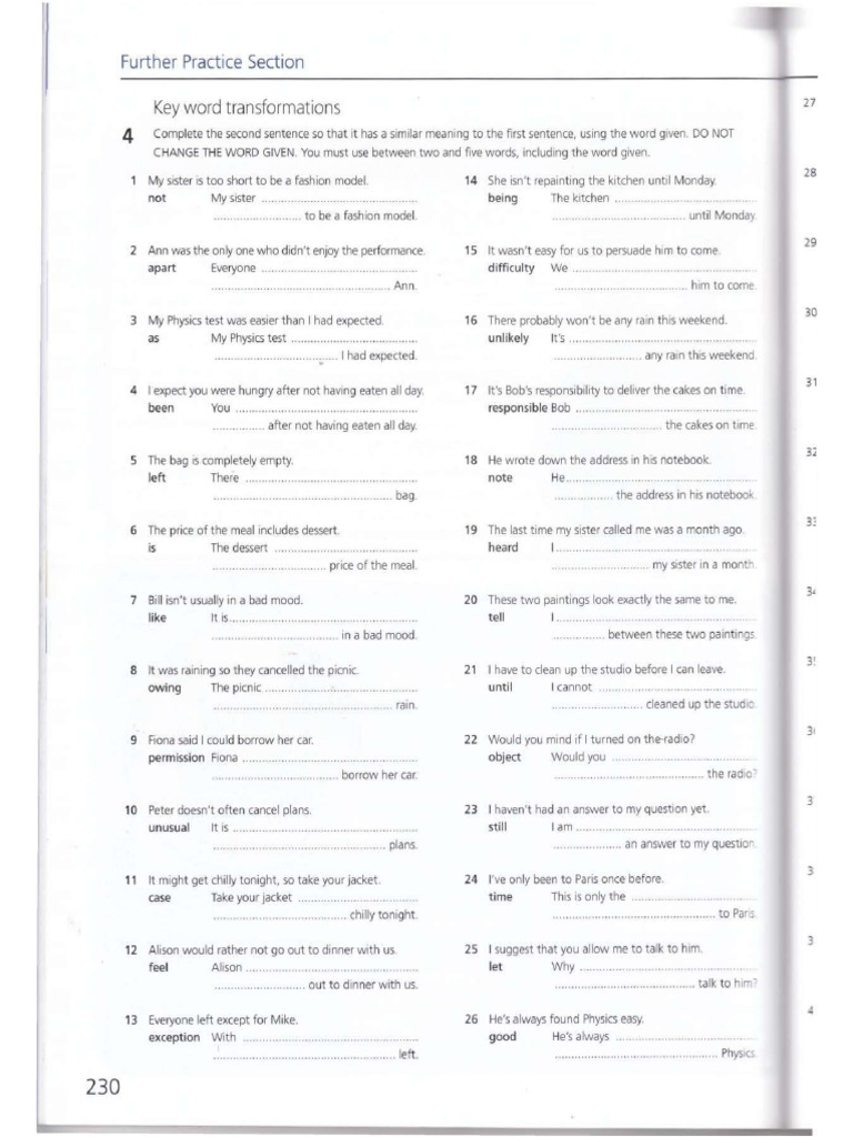 Further Practice Section Recasting of Sentences | PDF