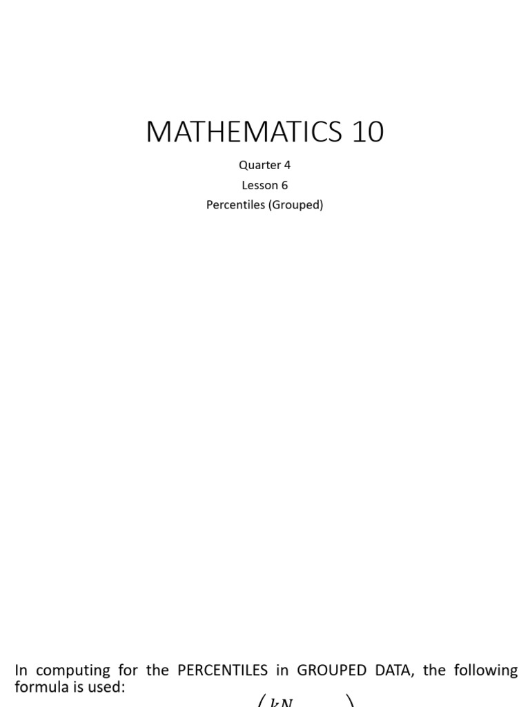 Understanding Percentiles in Grouped Data | PDF | Percentile | Mathematics