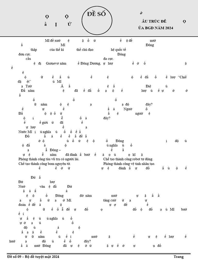 de So 09 Mon Lich Su | PDF