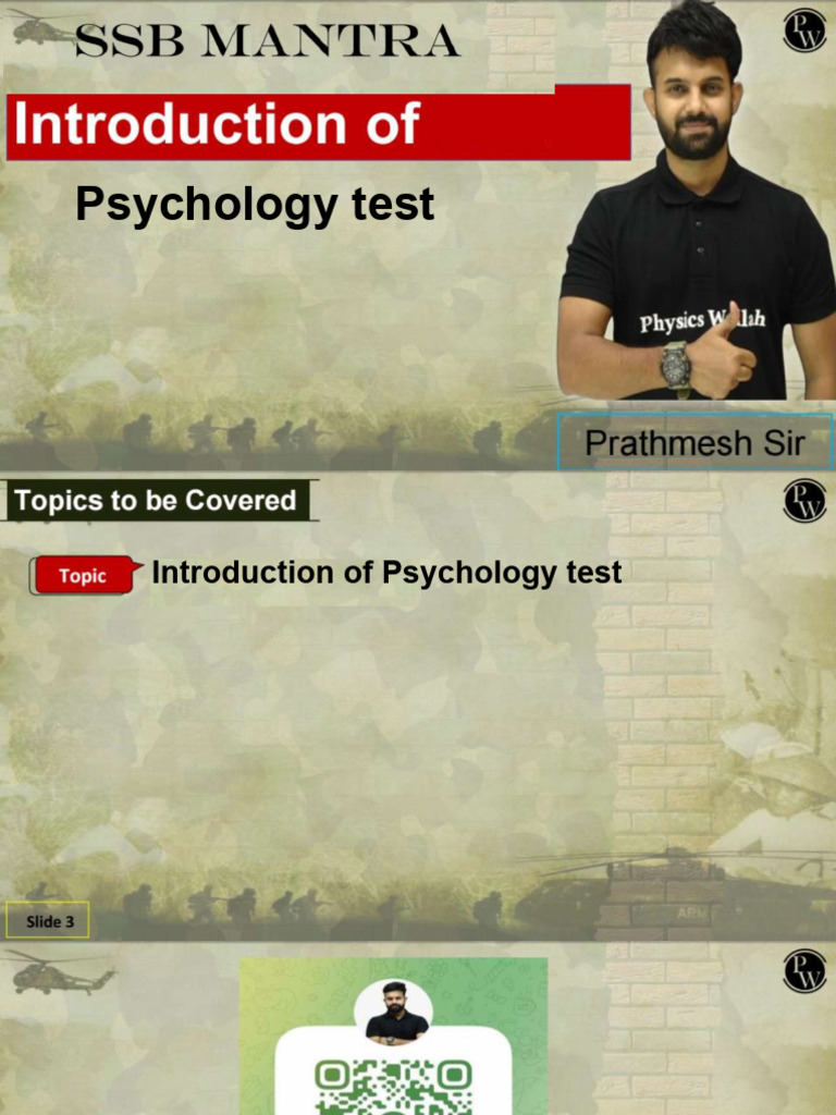 02 Introduction of Psychology Test - Class Notes | PDF