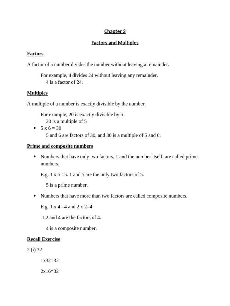 Understanding Factors and Multiples | PDF