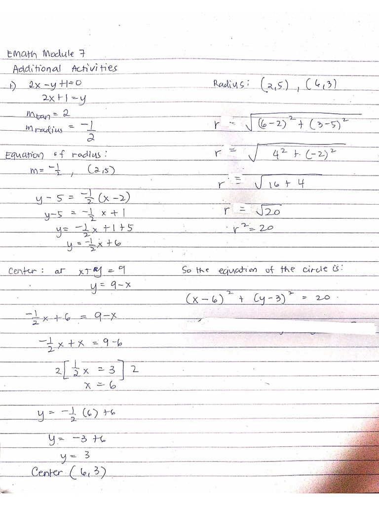 Emath Module 7 | PDF