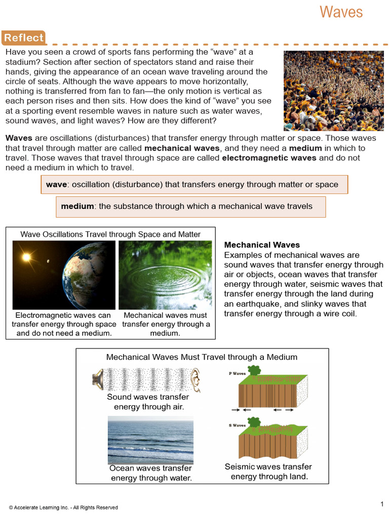 MS P.8.6 STEMscopedia Waves EXPLAIN STEMscopedia | PDF | Waves ...