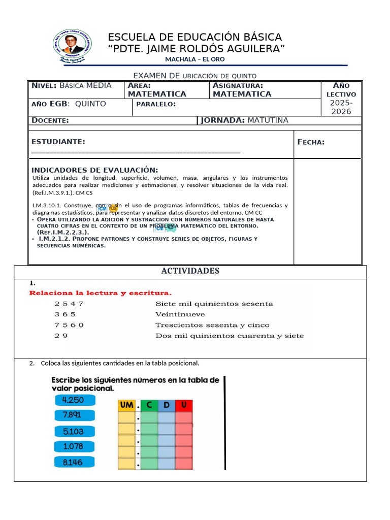 Ubicación y figuras en el semiplano cartesiano | PDF | Sistema de ...