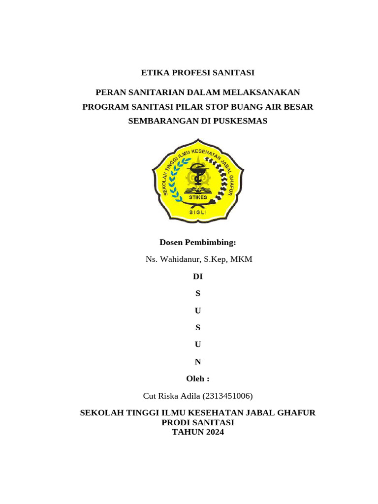 Peran Sanitarian dalam STBM | PDF