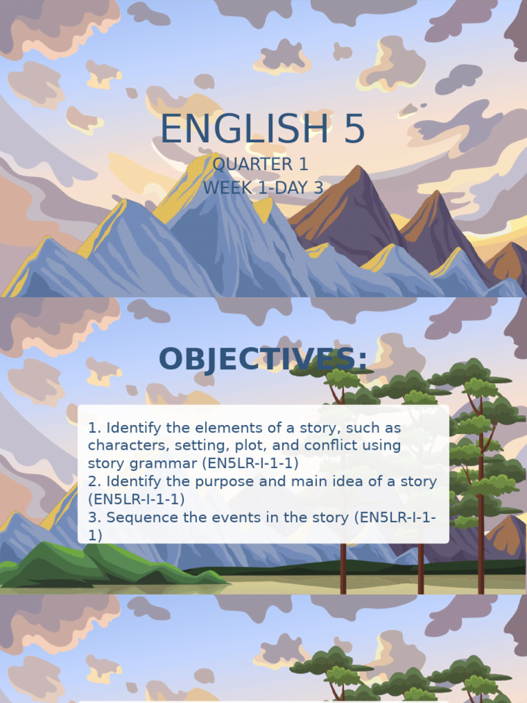 q1 English 5 Week 1 Day 3 | PDF