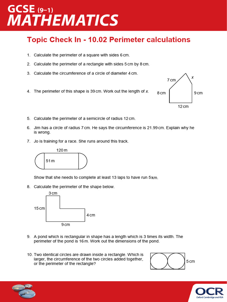 Perimeter Calculations and Problems | PDF | Distance | Length