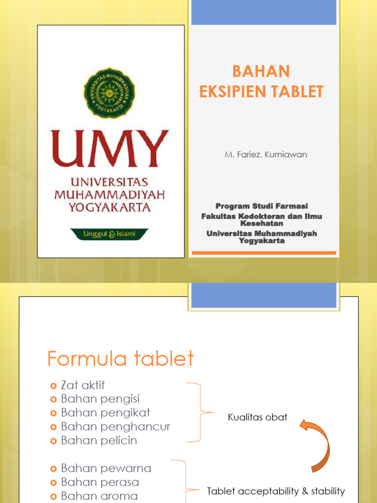 Eksipien Tablet: Avicel dan Fungsi | PDF