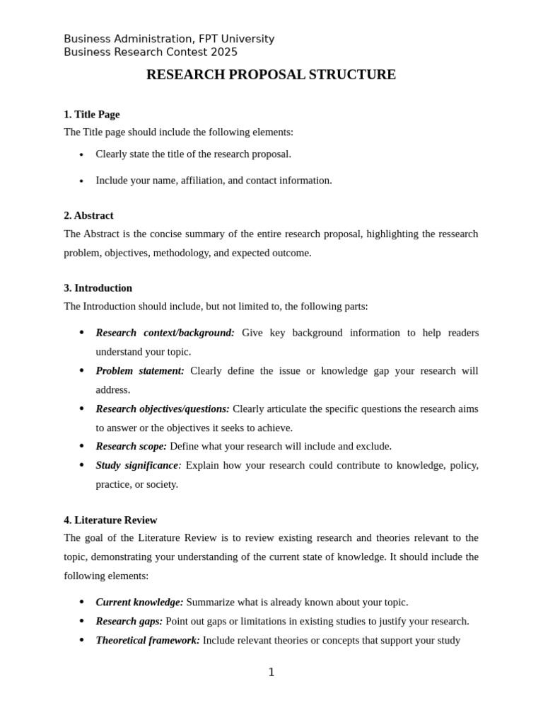 BRC Research Proposal Structure | PDF | Methodology | Knowledge