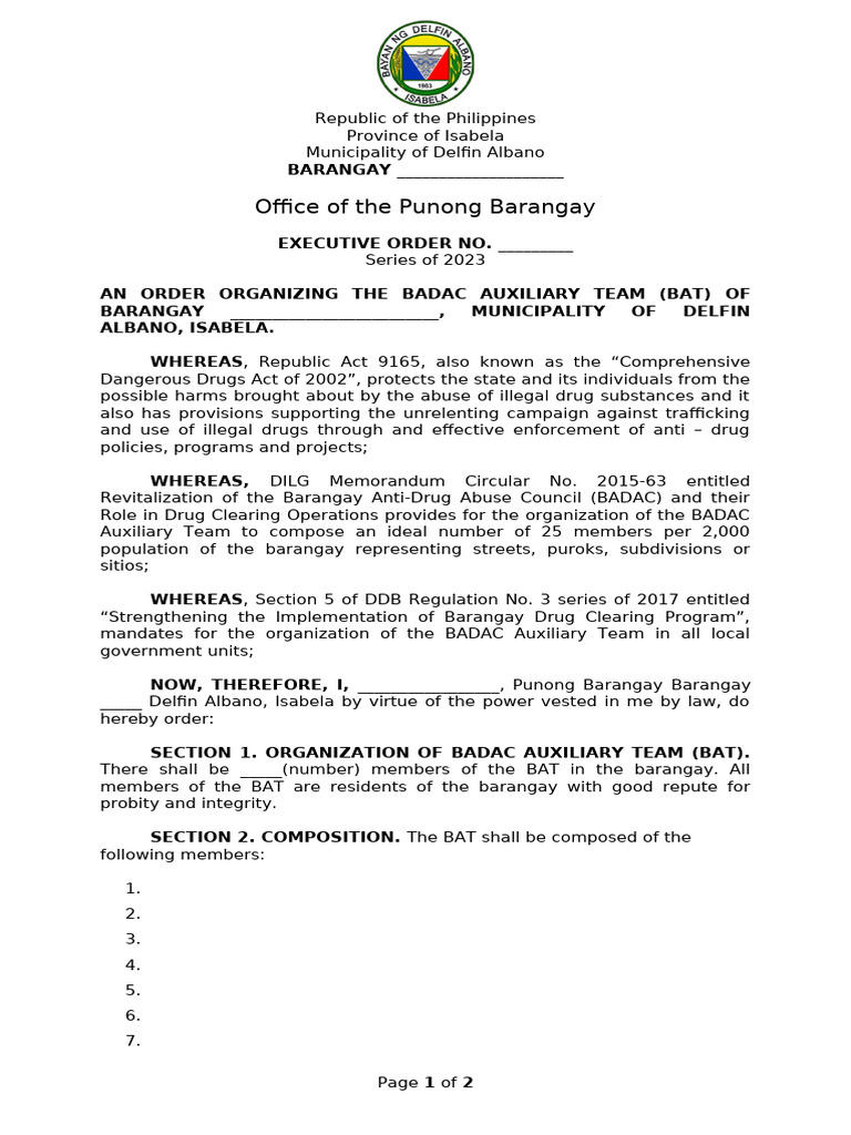 3.1.4 Eo Badac Auxiliary Team | PDF