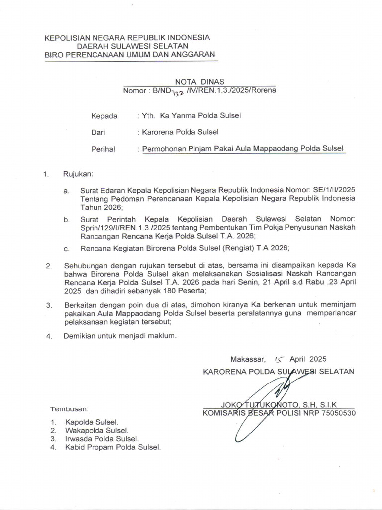 pinjam pakai ruangan | PDF
