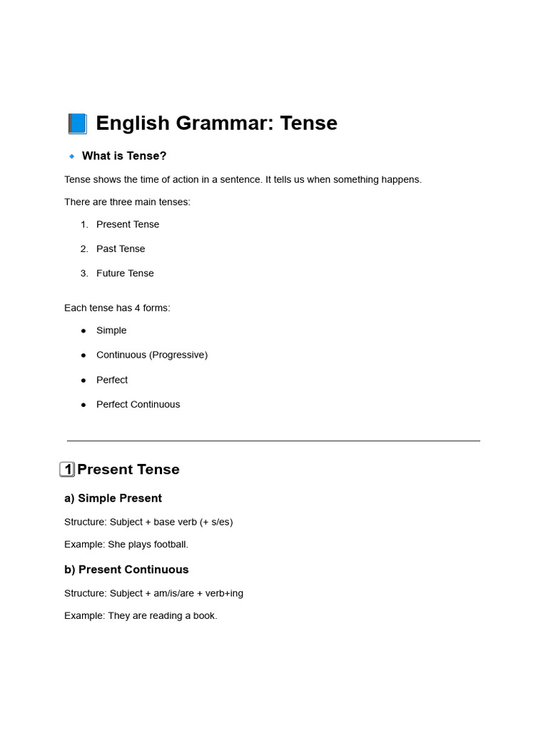 Class Note Tense PDF | PDF