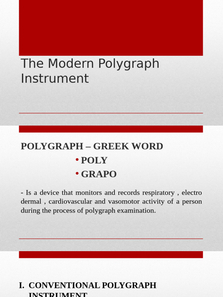 The Modern Polygraph Instrument | PDF | Polygraph | Physiology