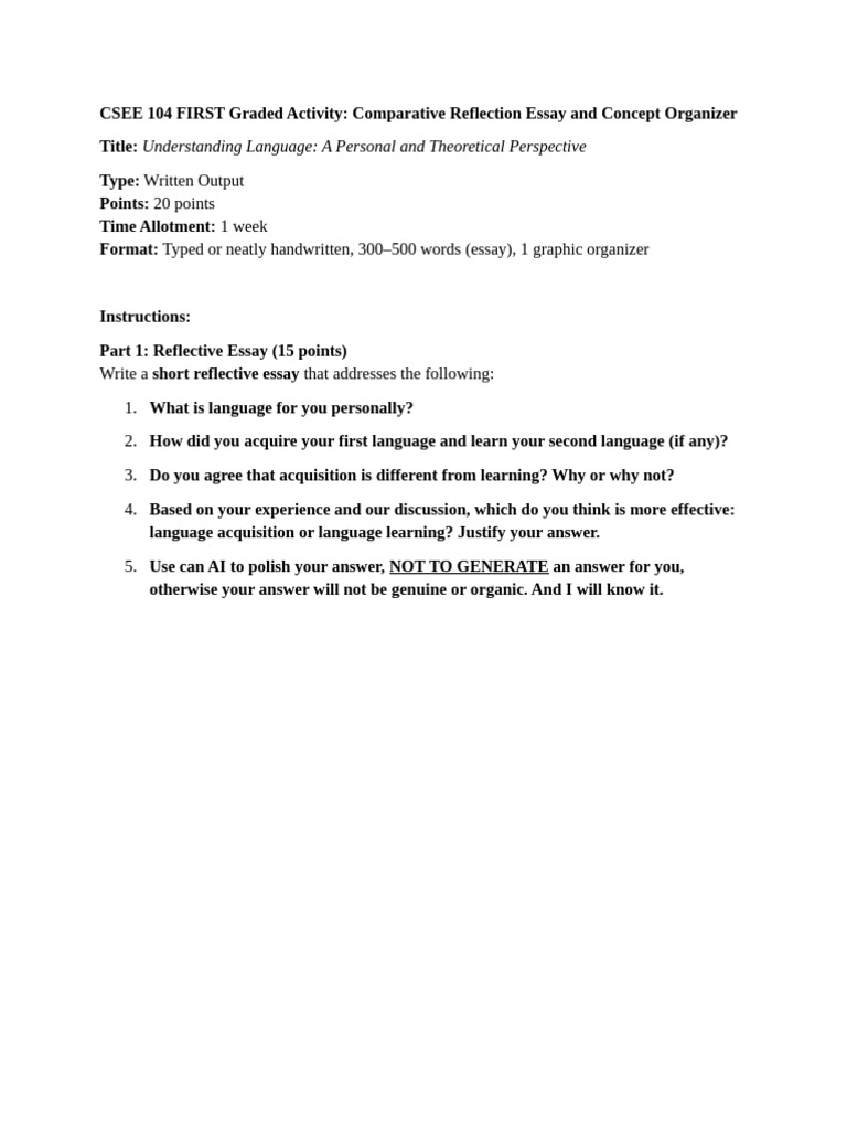 First Graded Activity | PDF