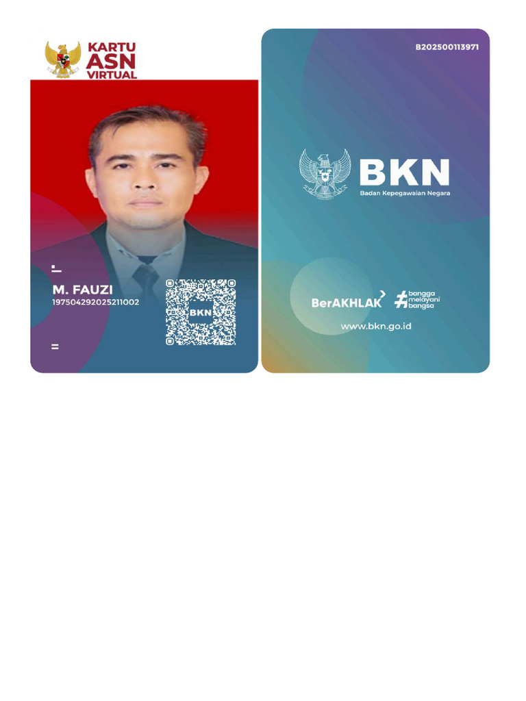 Kartu ASN M. Fauzi | PDF