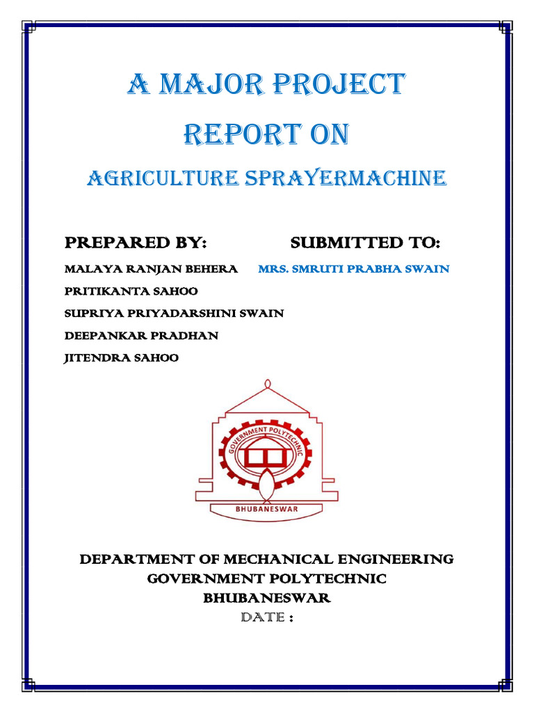 Major Project Supriya | PDF | Pump | Agriculture