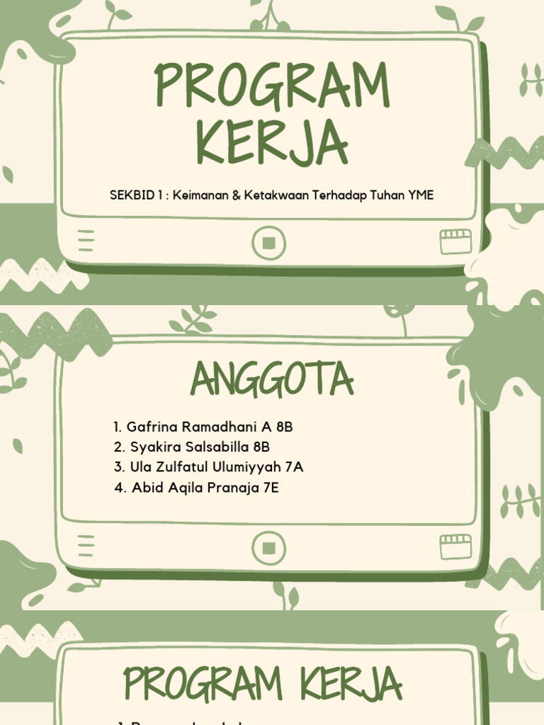 Program Kerja Sekbid | PDF