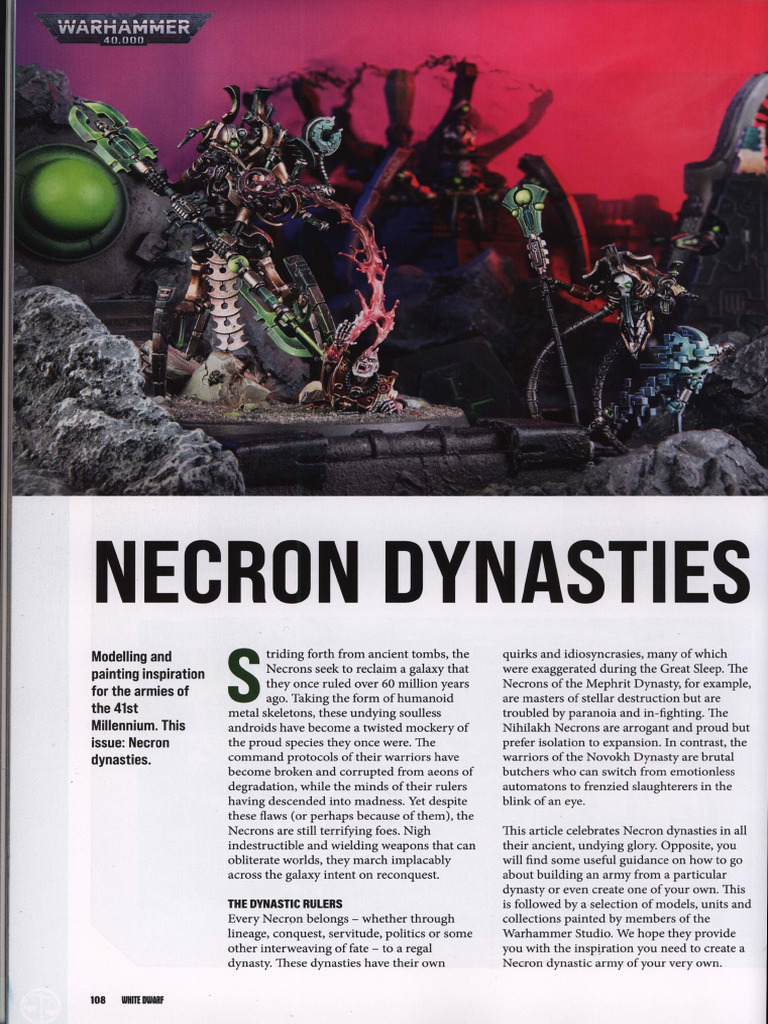 Necron Dynasties: Army Building Guide | PDF