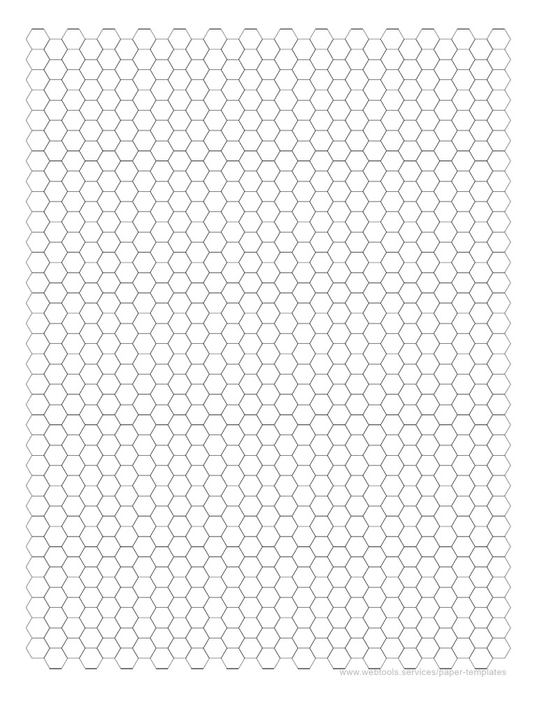 1 - 3 Inch Hexagonal Graph Paper-A4 With 0.375 Inch Border | PDF
