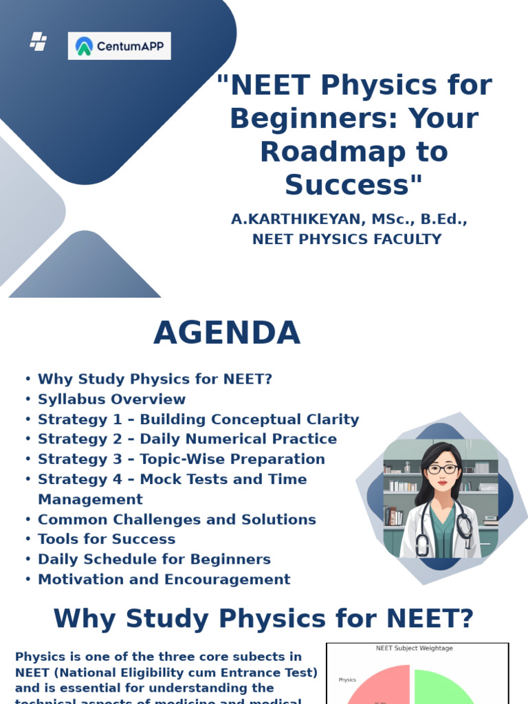 NEET Physics Success Roadmap for Beginners | PDF | Physics | Multiple ...