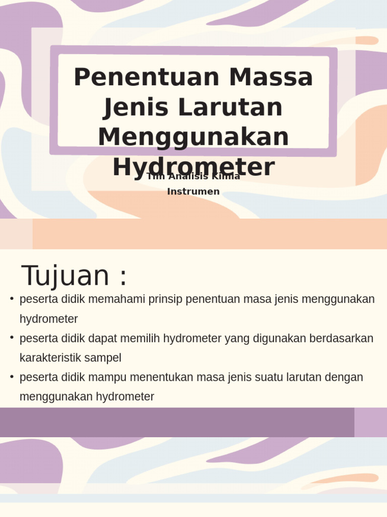 Pengukuran Massa Jenis dengan Hidrometer | PDF