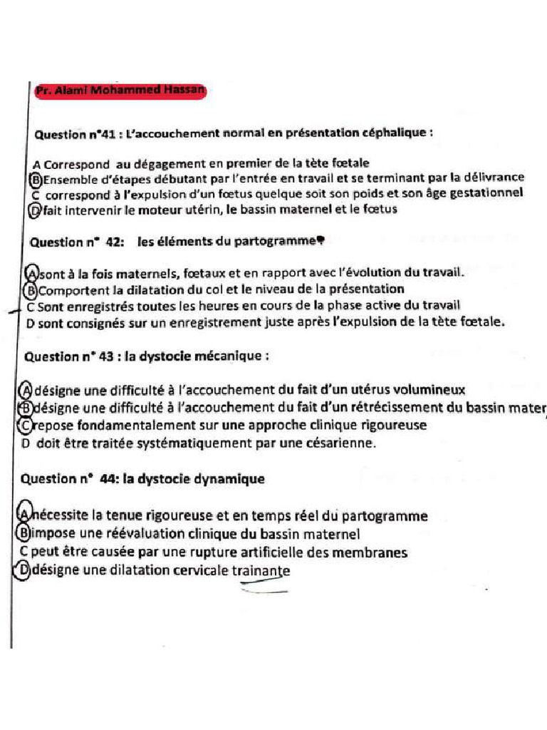 QCMs PR Alami | PDF