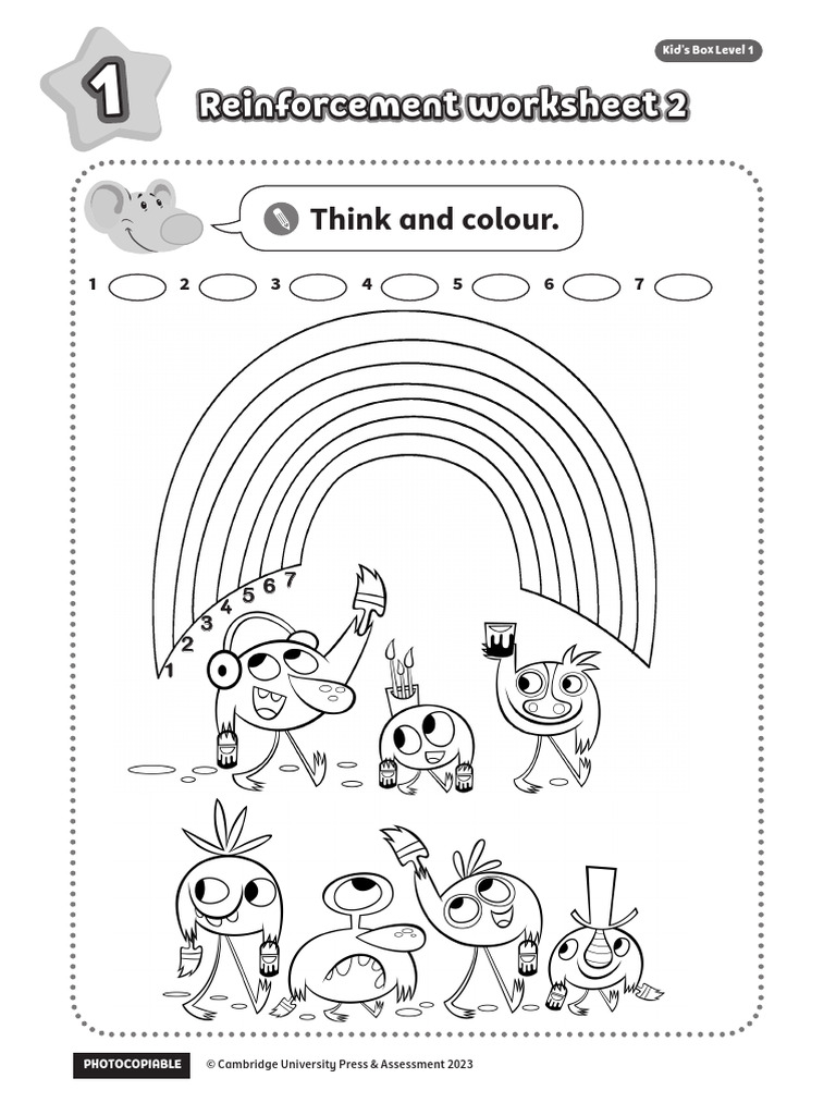 Kid's Box Level 1 Reinforcement Worksheet | PDF