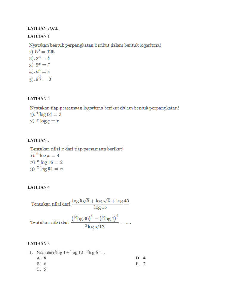 (Matematika 10 SMA) Logaritma | PDF