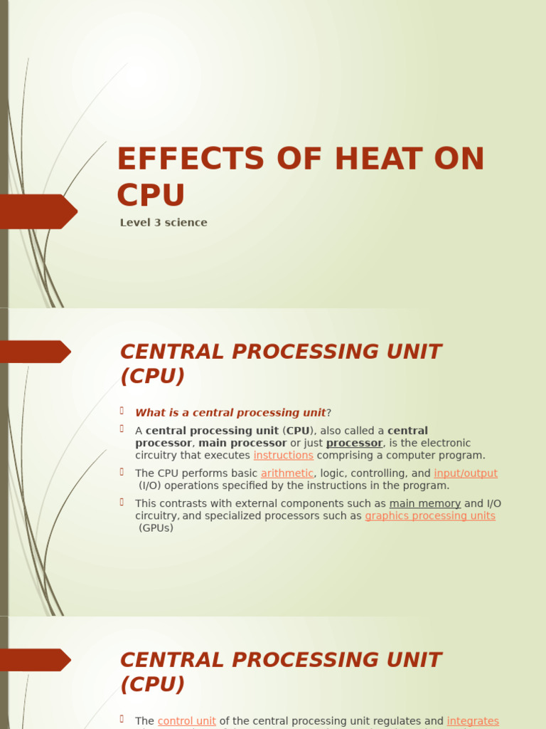 CPU Overheating: Causes and Effects | PDF | Central Processing Unit ...