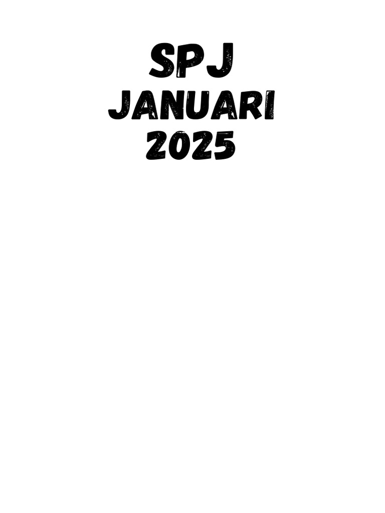 SPJ Bulanan Tahun 2025 | PDF