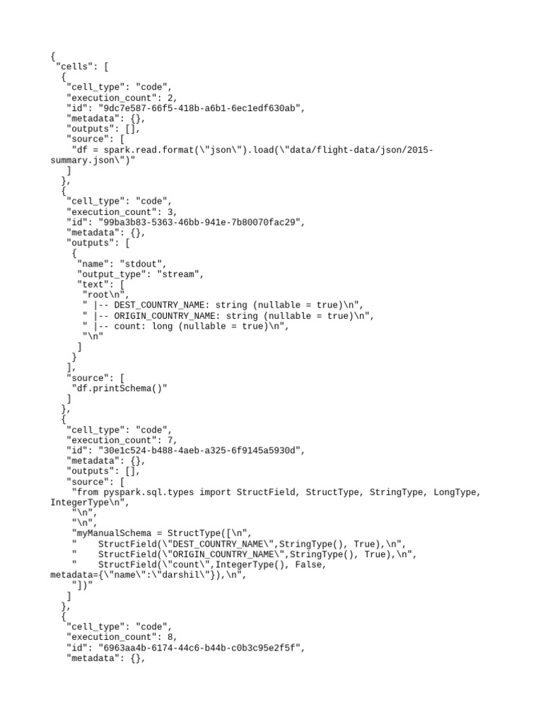 Structured API Overview - Ipynb | PDF | Json | Programming Paradigms