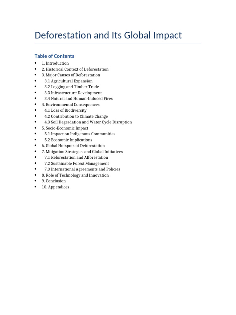 Global Deforestation: Causes & Impacts | PDF | Deforestation | Forests