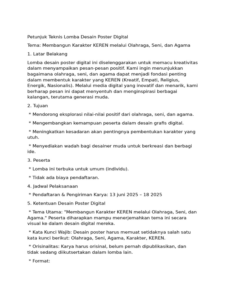 Juknis Poster Digital | PDF