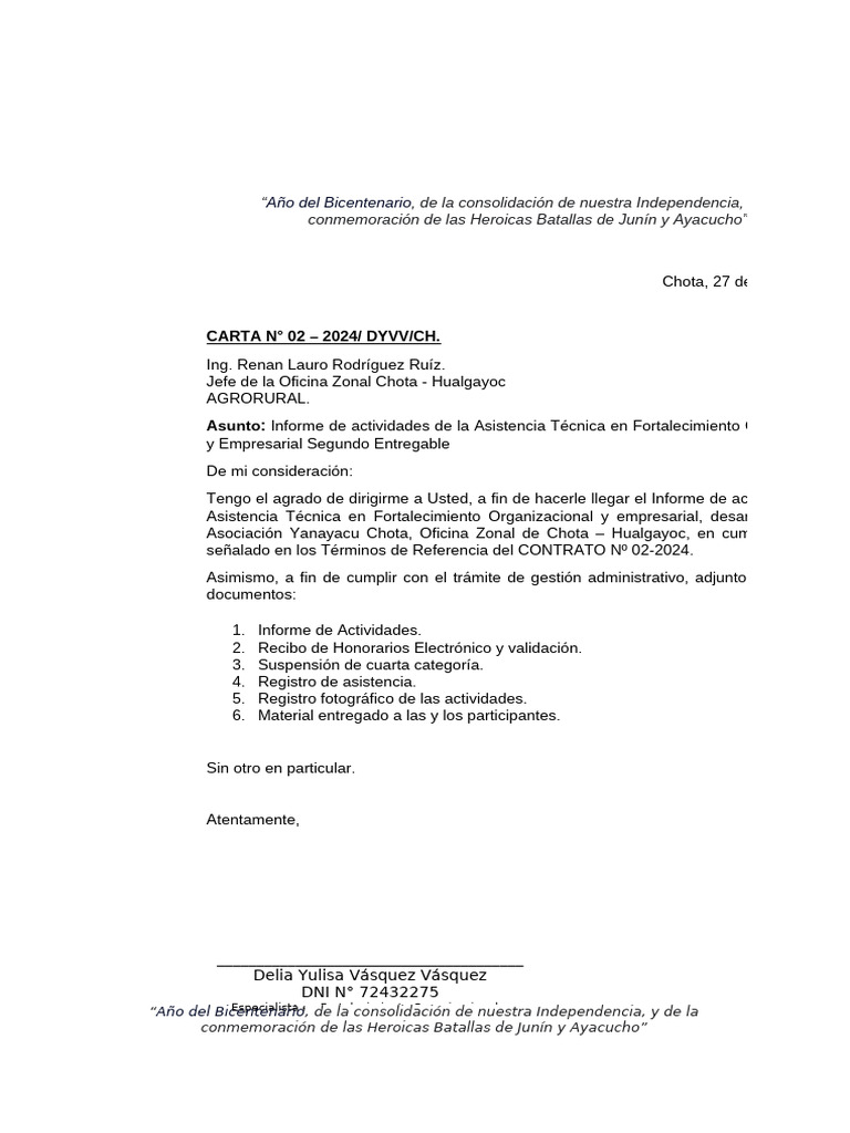 Informe Ffoo Yanayacu Segundo Entregable | PDF | Liderazgo | Psicología Social