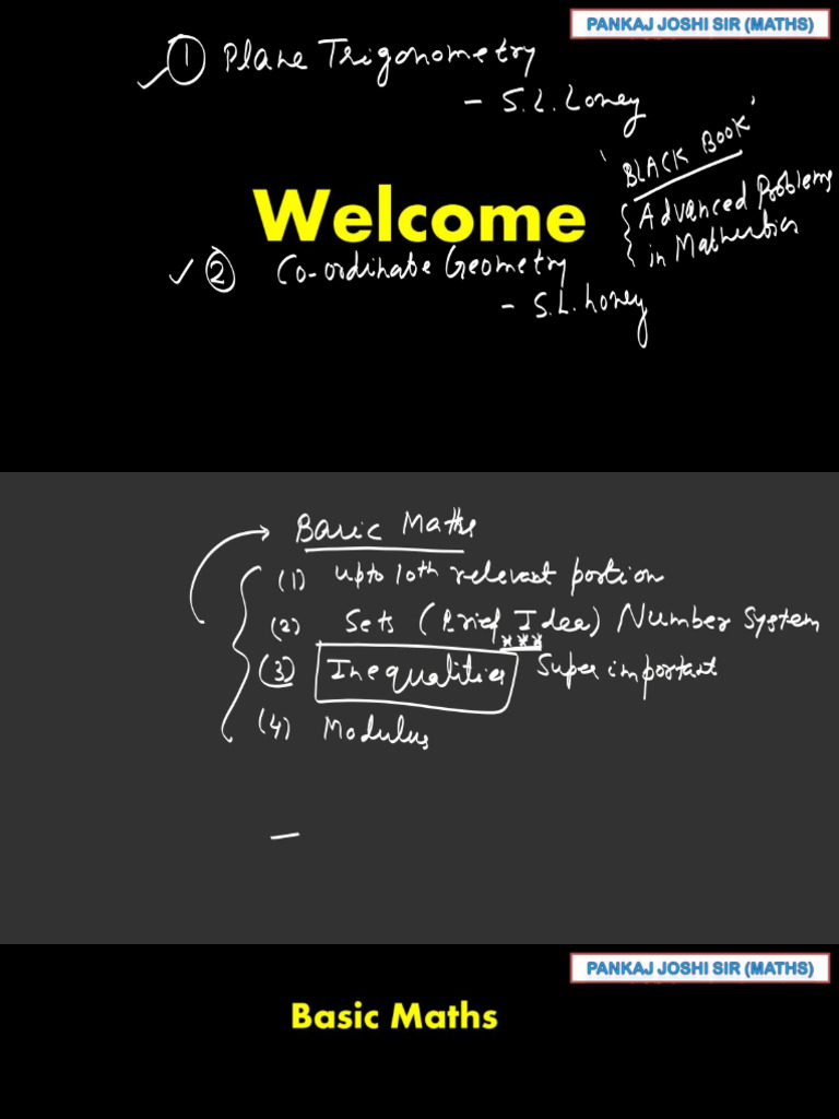 Basic Calculus & Graph - L-01 (Class Notes) - Identities | PDF