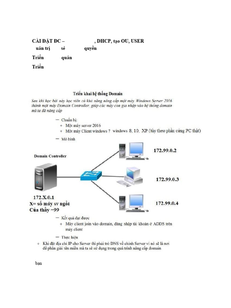 Lab Caidat DC Join DC DHCP Tao Ou User Chaise Phanquyen Gpo Diskquota ...