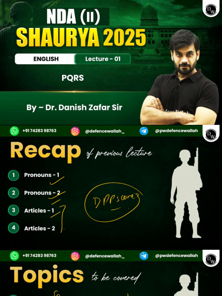 PQRS 01 Class Notes PDF | PDF