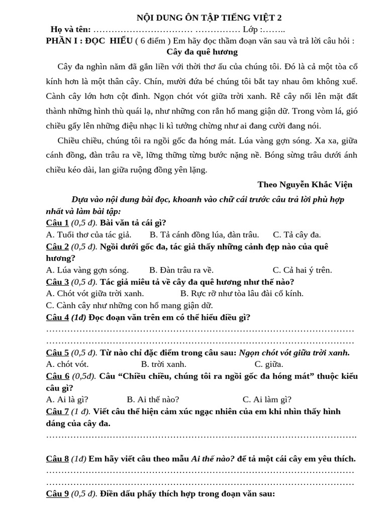 Tieng Viet 2 Ki 2 | PDF
