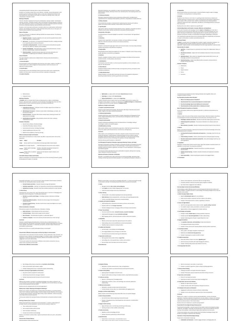 Understanding Discipline | PDF | Disciplines | Science