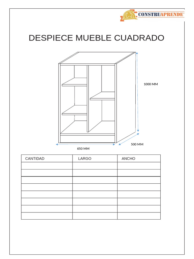 Despiece Mueble Cuadrado | PDF