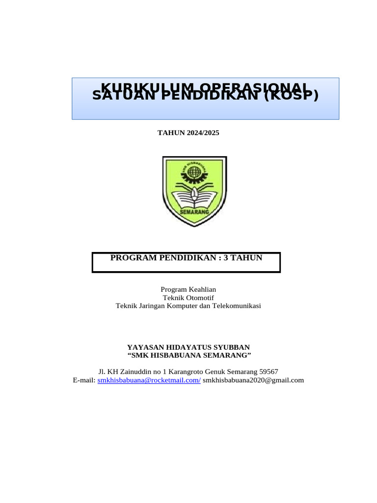 Buku I KOSP 2024-2025 Fix | PDF