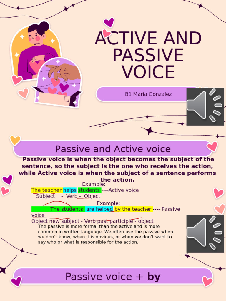 Passive and Active Voice Class | PDF