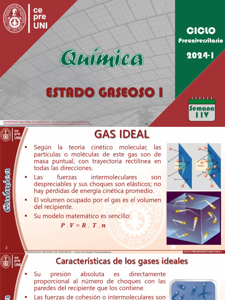 ESTADO GASEOSO Tema 11 | PDF | Gases | Materiales