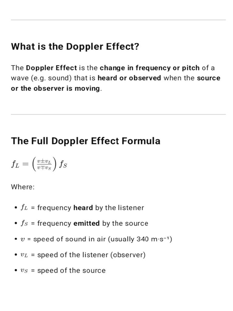 Doppler's Effect | PDF