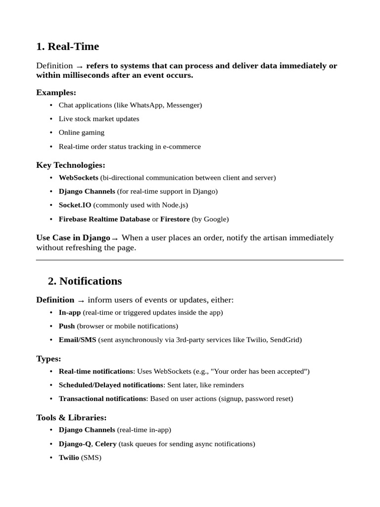 Real Time Communication in Django | PDF | Computing | Information Technology